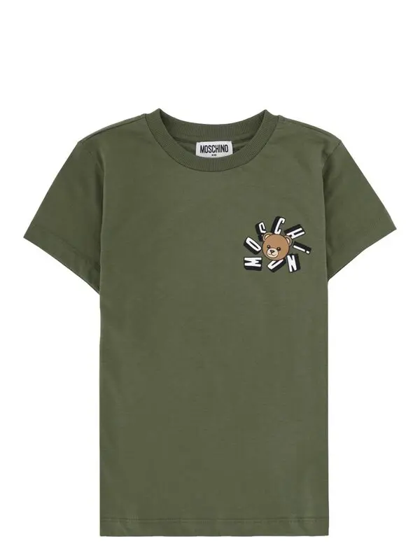Moschino Teddy Bear Print Cotton T-shirt - Green