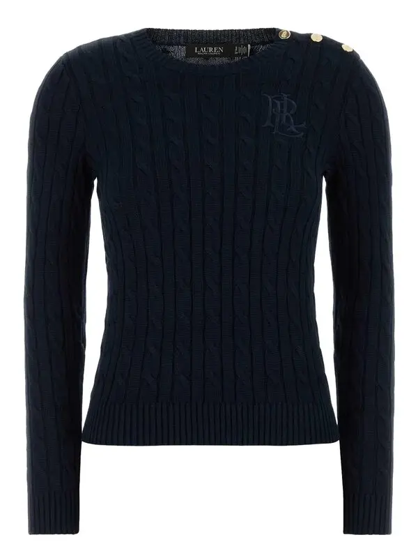 Polo Ralph Lauren Navy Cable Knit Sweater - Blue