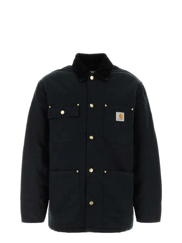 Carhartt Work In Progress Chore Coat Style Sweatshirt - Black