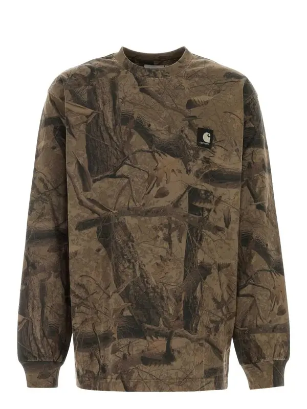 Carhartt Work In Progress Long Sleeve Feather Graphic T-shirt - Multi