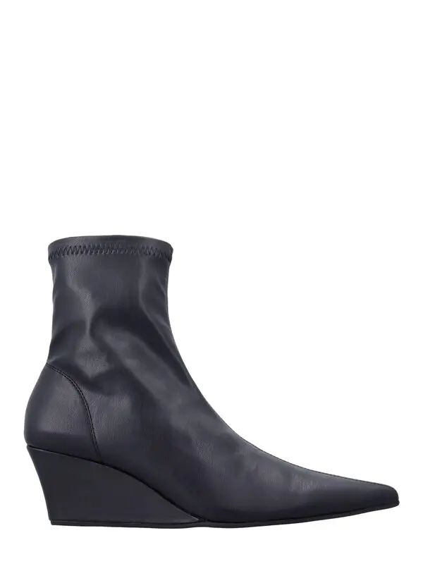 Senso Pointed-toe Wedge Ankle Boots - Ebony Black