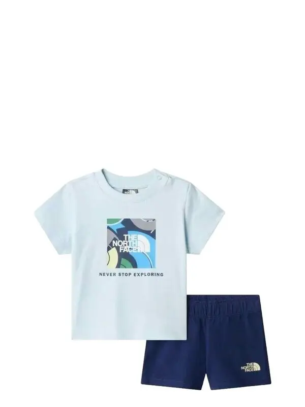 The North Face Boys' Printed T-shirt And Shorts Set - Multicolour