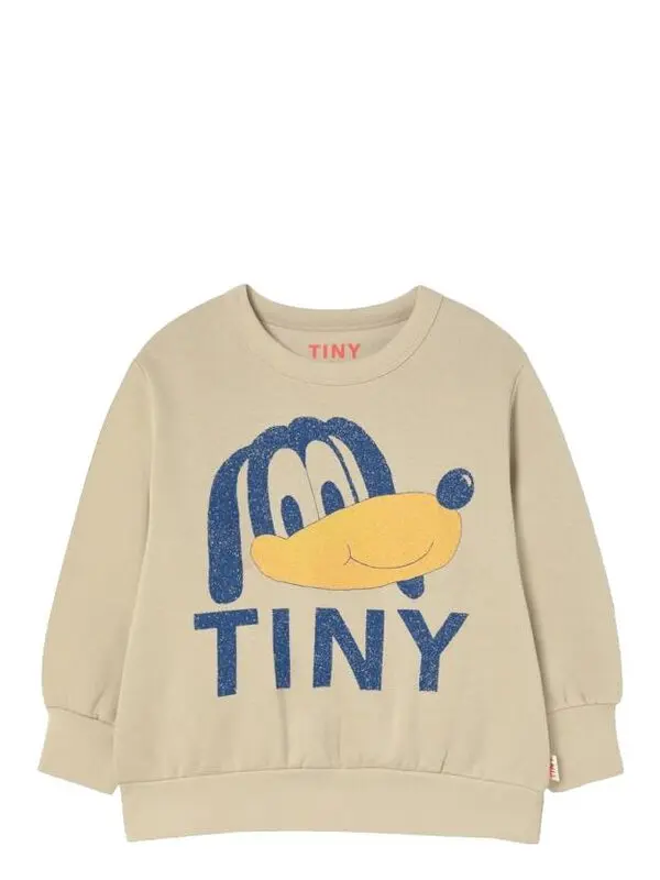 TINYCOTTONS Mini Dog" Graphic Crewneck T-shirt - Beige