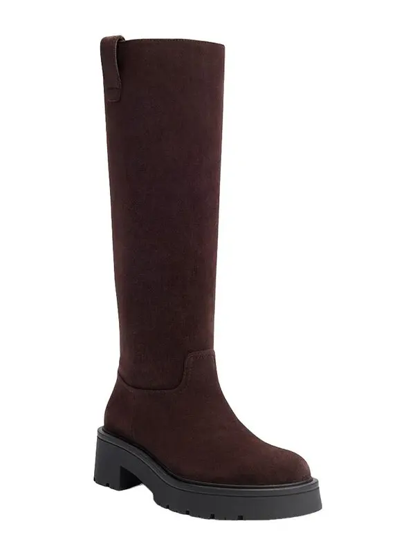 STUART WEITZMAN Suede Knee High Boots - Hickory