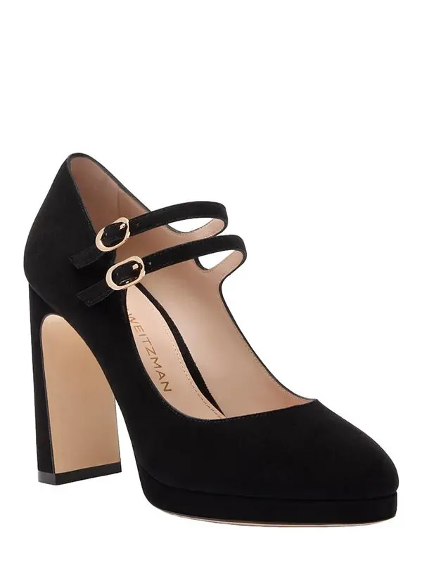 STUART WEITZMAN Babette Platform Mary Jane Pumps - Black