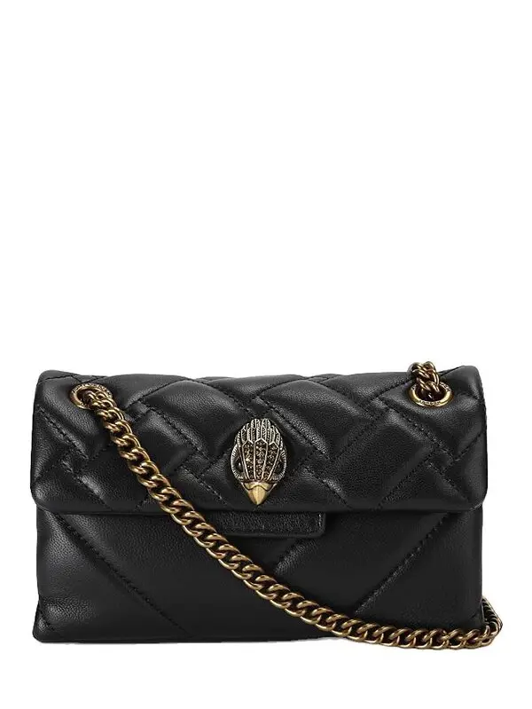 Kurt Geiger Kensington 17 Quilted Leather Crossbody - Charcoal