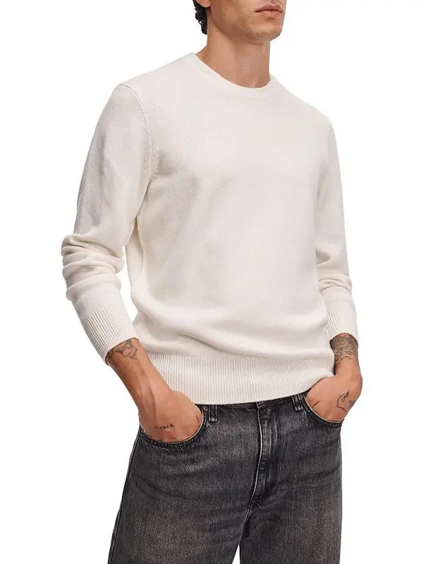Rag & Bone Vernon Cashmere Crewneck Shirt - Chalk