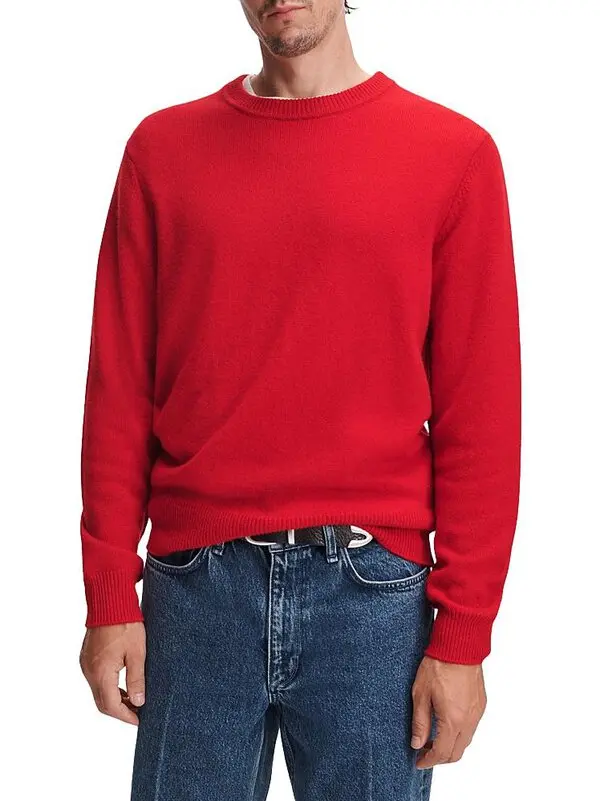 Rag & Bone Vernon Cashmere Crewneck Shirt - Red