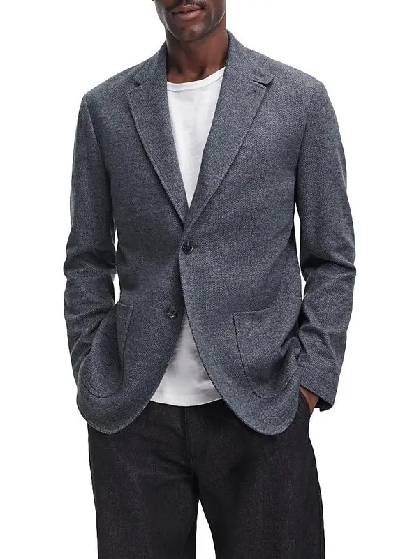 Rag & Bone Cotton Blend Knit Sport Coat - Grey