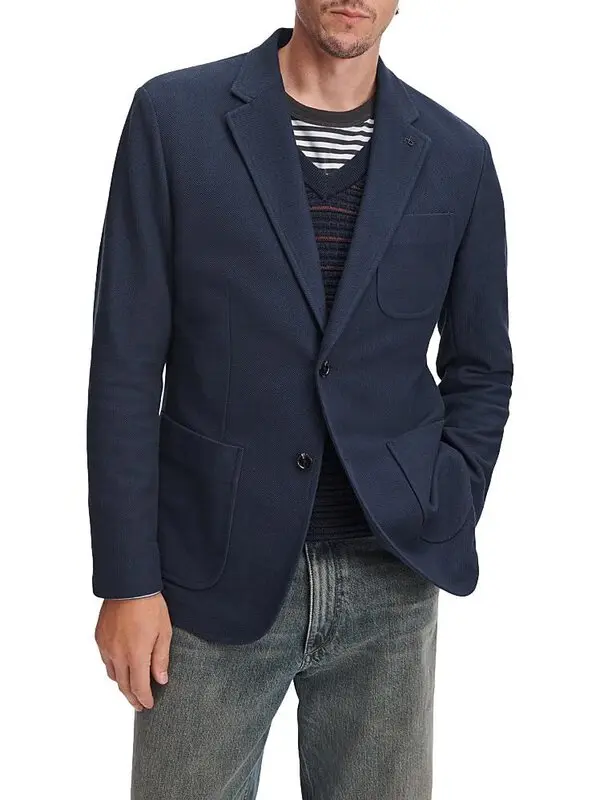 Rag & Bone Becker Cotton Knit Sport Coat - Navy