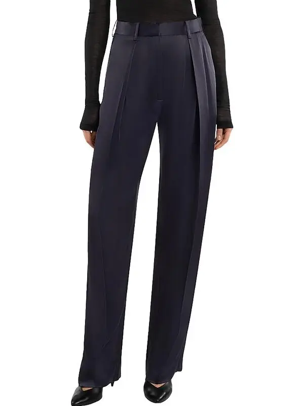 Victoria Beckham Cecilia Silk Trousers - Midnight