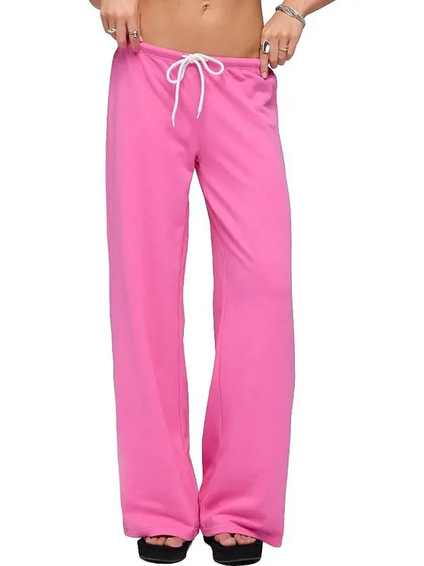 EDIKTED Callista Straight Leg Sweatpants - Pink