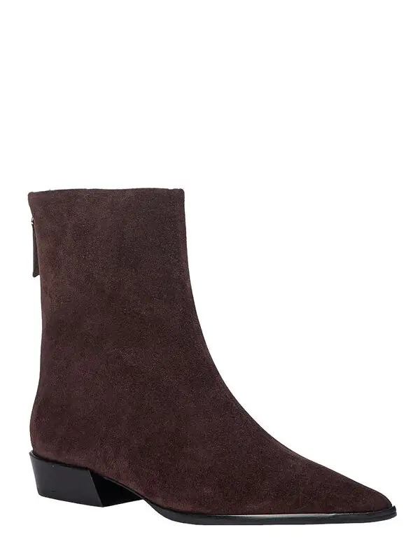 BLACK SUEDE STUDIO Pointed Toe Ankle Boots - Hot Fudge