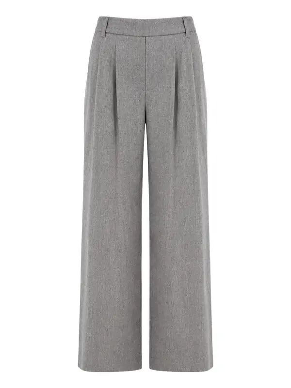 Ermanno Scervino Pleated Wide-leg Trousers - Grey