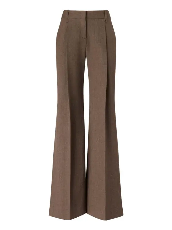 Ermanno Scervino Palazzo Trousers In Fresco Wool - Brown