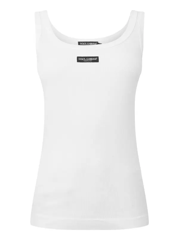 Dolce & Gabbana Rib-knit Tank Top - White