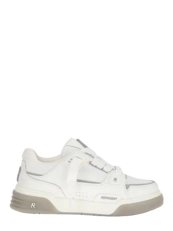 REPRESENT Round-toe Leather Sneakers - White