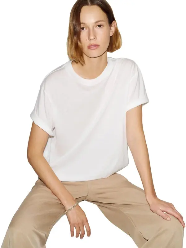REFORMATION Liam Oversized T-shirt - Ivory
