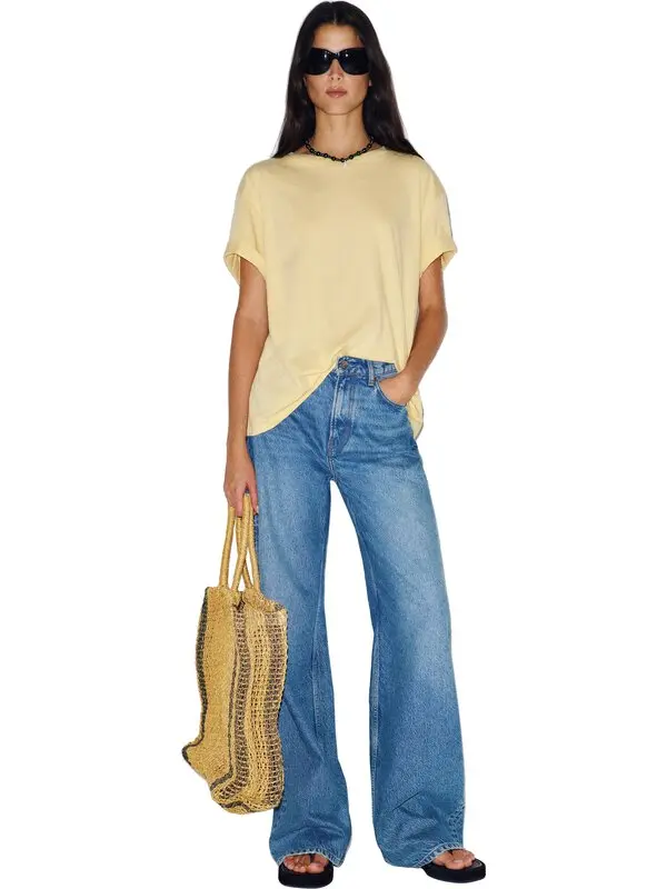REFORMATION Liam Oversized T-shirt - Yellow