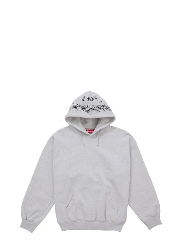 Supreme Forever" Graphic Hooded Sweatshirt - Heather Grey