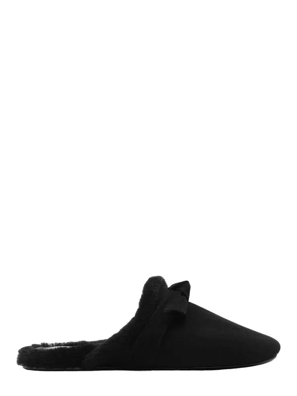 ALEXANDRE BIRMAN Clarita Babouche Shearling Slip-on - Black