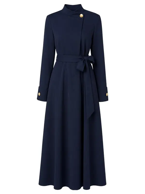 JAÏNO LONDON The Westminster" Belted Maxi Dress - Blue