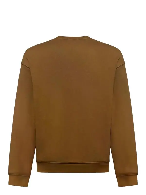 Lacoste Logo Patch Crew Neck Sweater - Brown