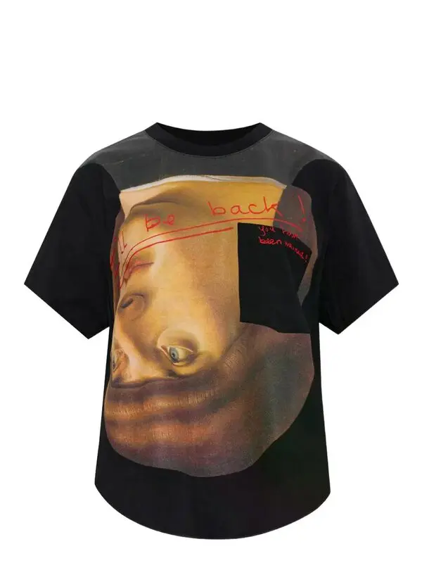 VIVIENNE WESTWOOD Upside Down Head Graphic Print T-shirt - Black