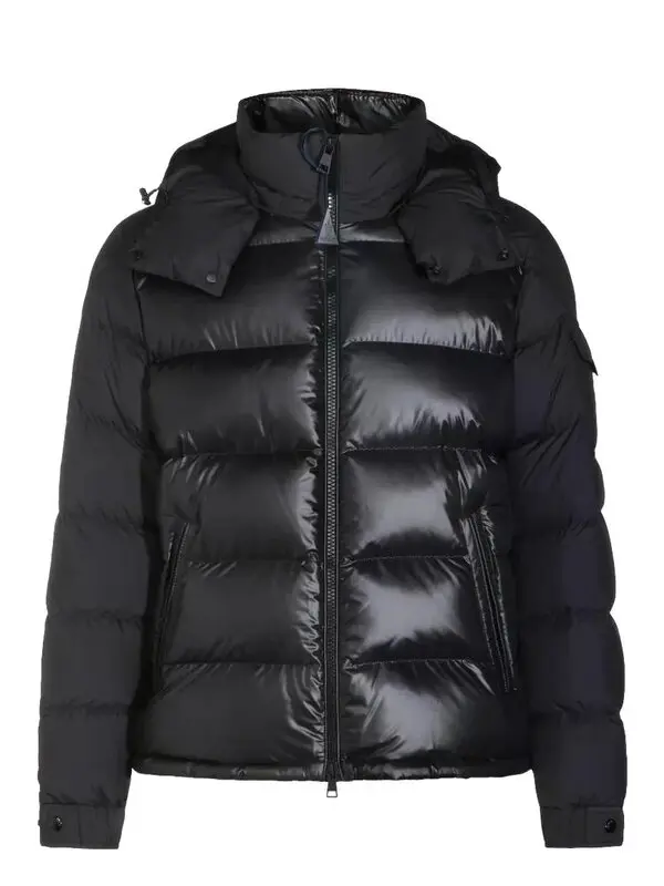 Moncler Maya Quilted Hooded Coat - Black
