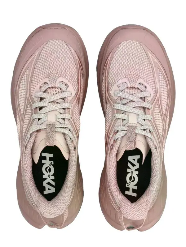 HOKA® Aura Mesh-panelled Chunky-sole Sneakers - Pink