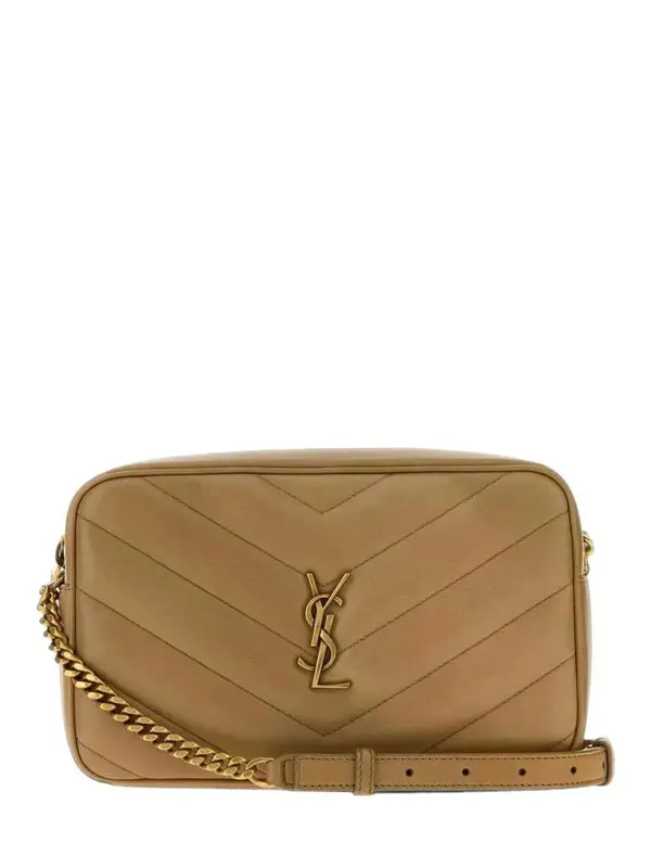 Saint Laurent Loulou Quilted Crossbody Bag - Neutrals