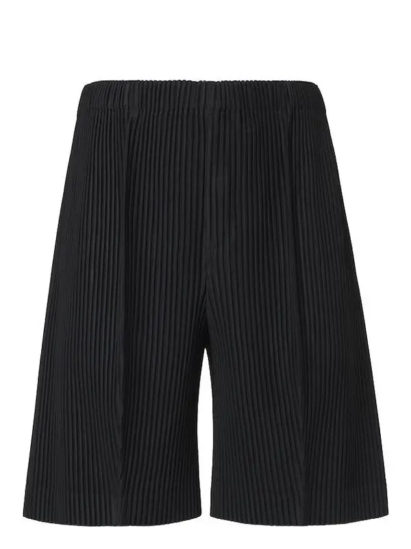 Issey Miyake Homme Plissé August Pleated Bermuda Shorts - Black