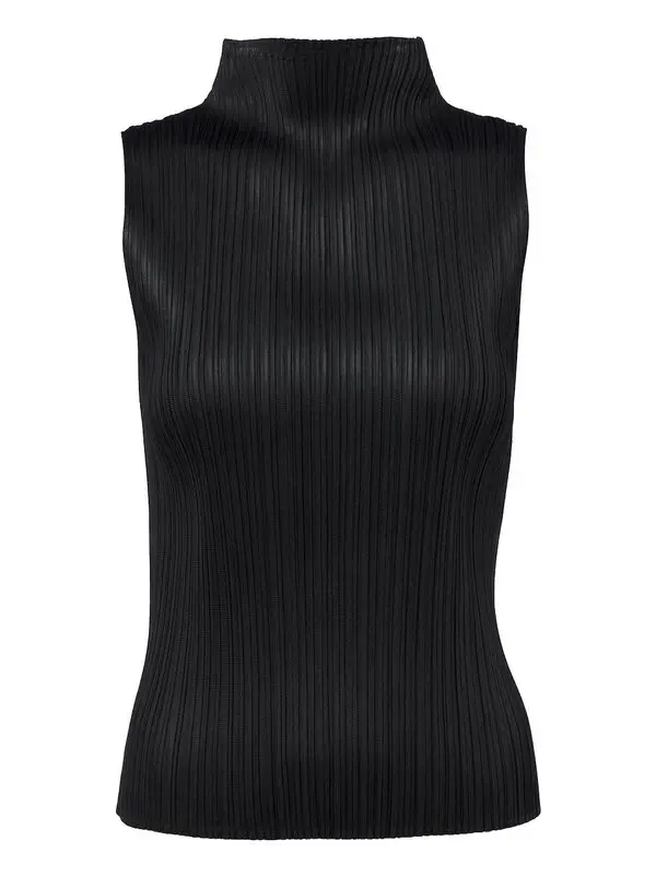 Issey Miyake Basics Sleeveless Top - Black