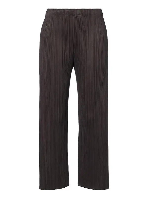 Issey Miyake Monthly Colors: August Pleated Wide-leg Pants - Grey