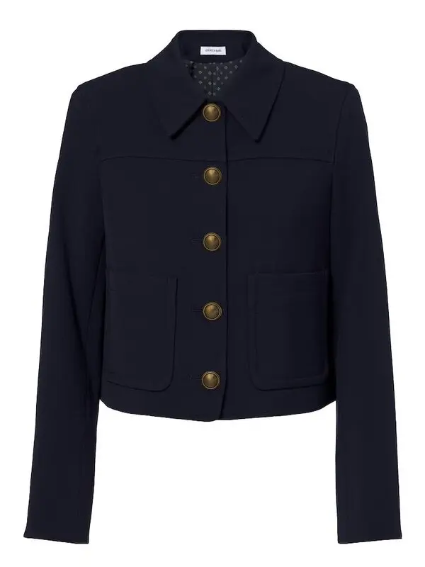 Veronica Beard Turnell Cropped Jacket - Blue