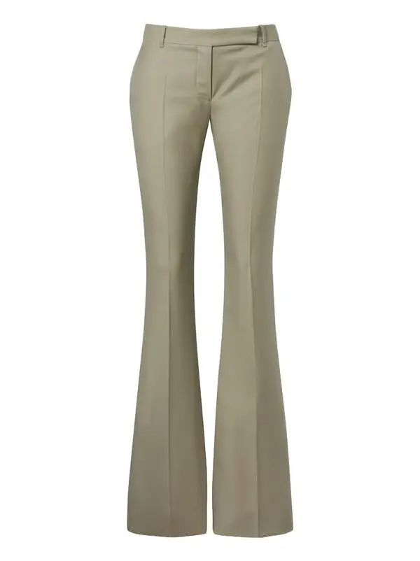 Alexander McQueen Wool Flared Pants - Green