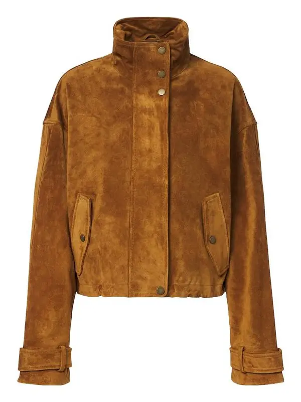Veronica Beard Bateman Suede Jacket - Brown