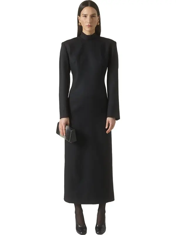 HEIRLOME Bridgette Dress In Italian Silk Twill - Black
