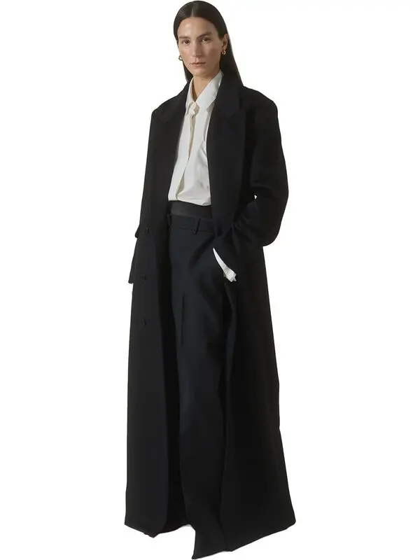 HEIRLOME Pascal Coat In Camel Hair - Black