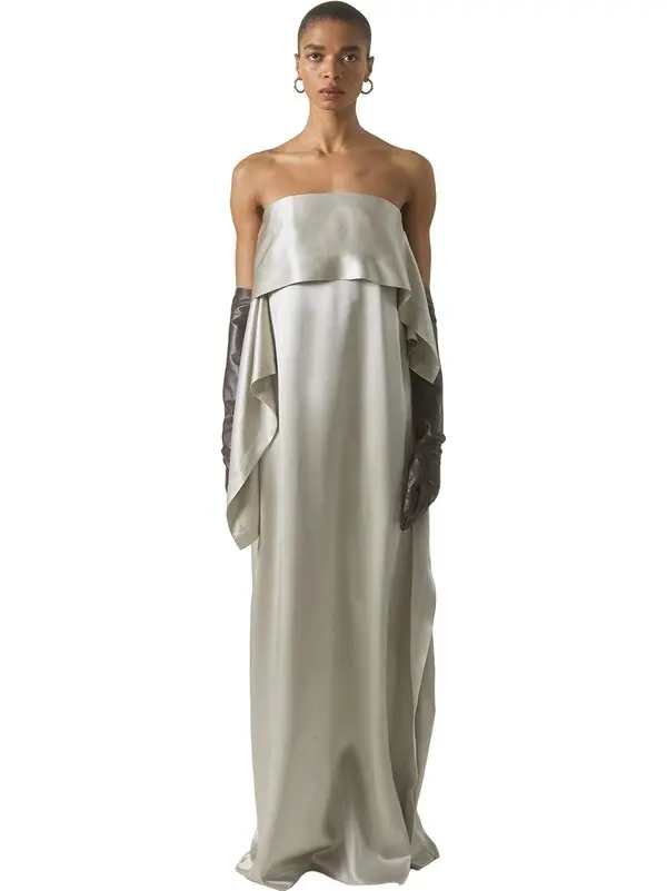 HEIRLOME Luz Dress In Satin - Silver