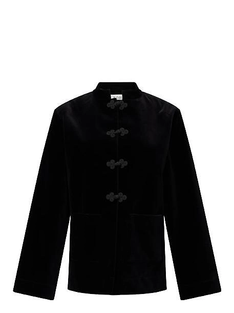 ROHE FRAMES Pankou Knotted Cotton Velvet Jacket - Black