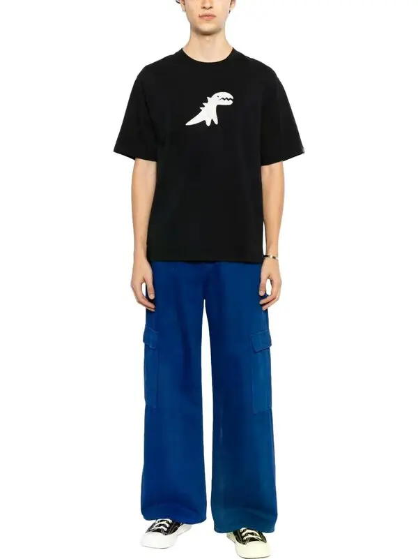 AGNES B. Embroidered Dino T-shirt - Black