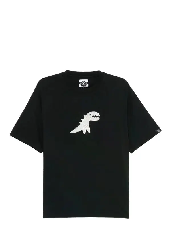 AGNES B. Embroidered Dino T-shirt - Black