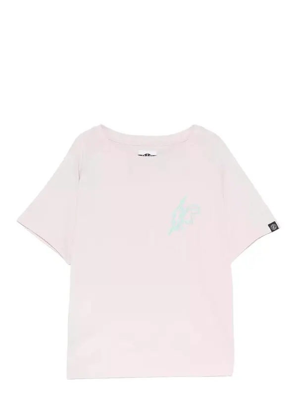 AGNES B. Embroidered Icons T-shirt - Pink