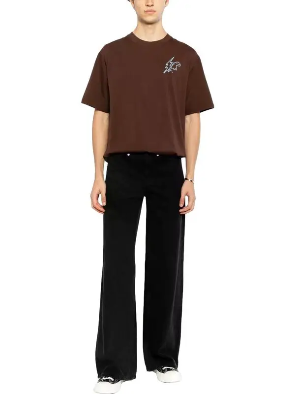 AGNES B. Embroidered Iconics T-shirt - Brown