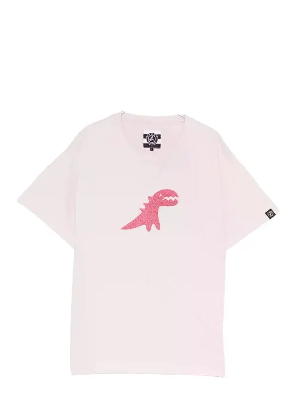 AGNES B. Embroidered Dino T-shirt - Pink
