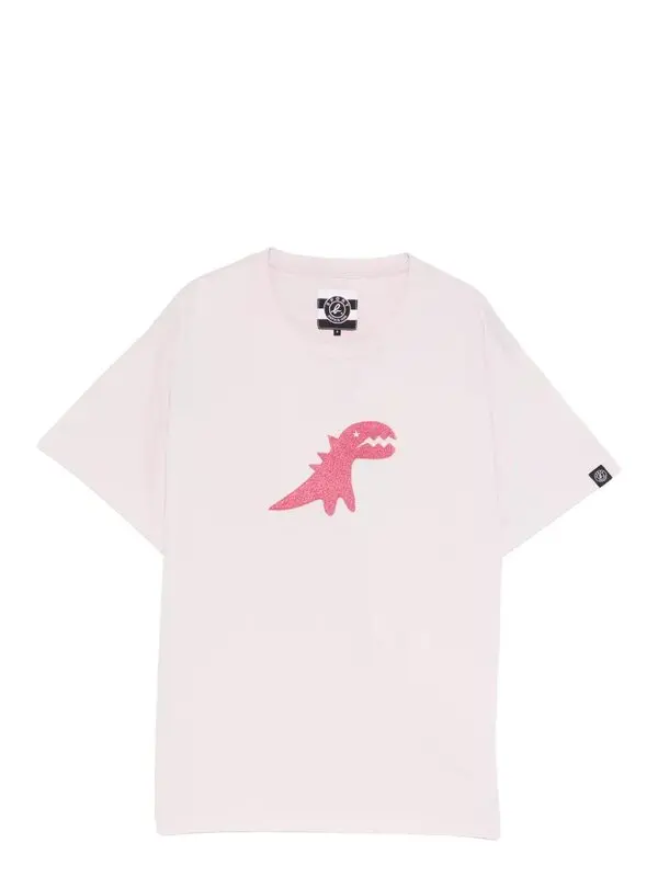 AGNES B. Embroidered Dino T-shirt - Pink