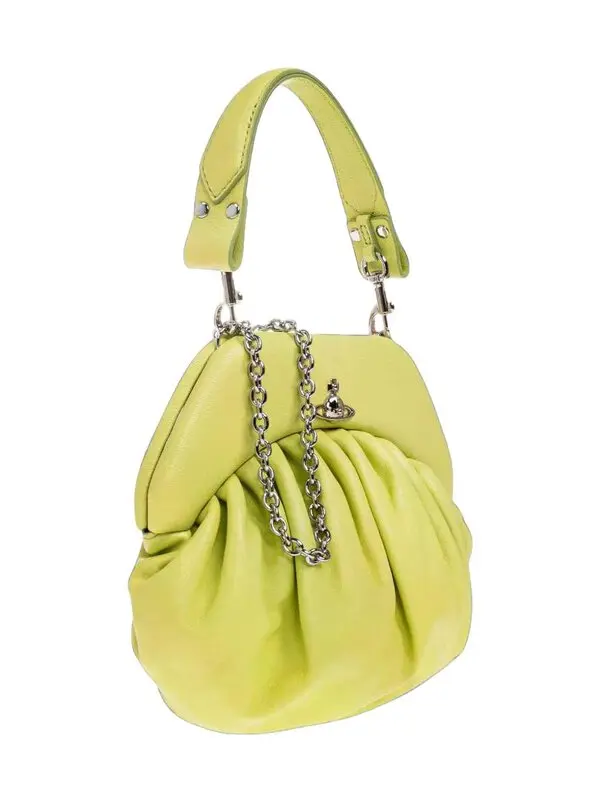 VIVIENNE WESTWOOD Brooke Gathered Leather Tote Bag - Green