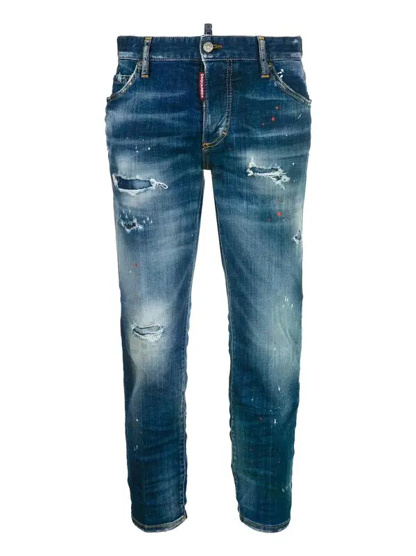 Dsquared2 Boyfriend Cropped Jeans - Blue
