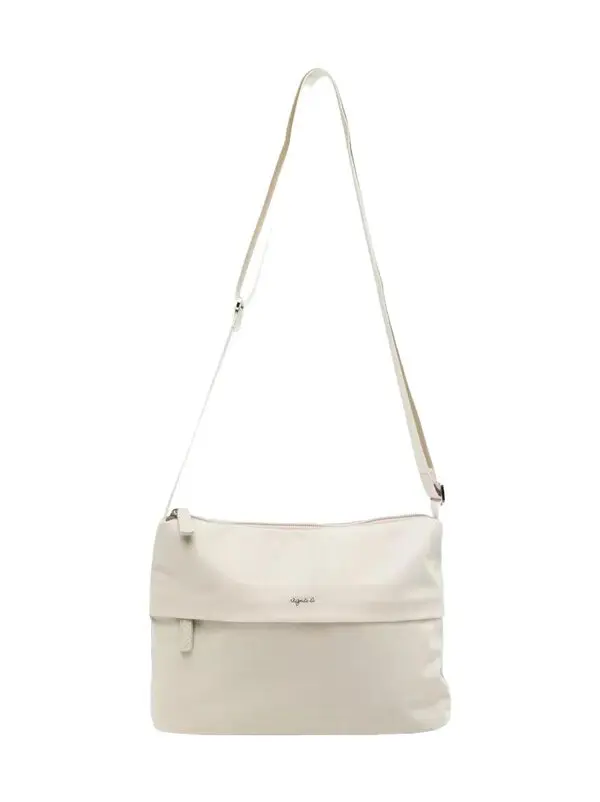 AGNES B. Logo Print Shoulder Bag - Neutrals